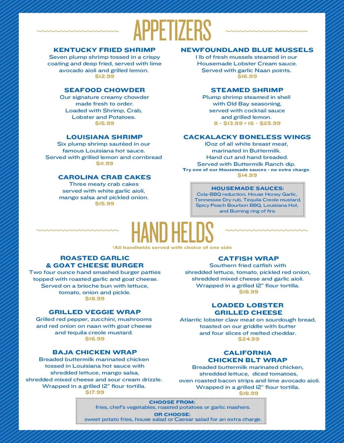 Menu Coastal Kitchen Bar Menu Coastal Kitchen Bar