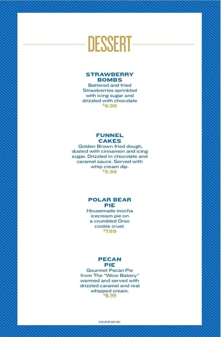 Dessert Menu