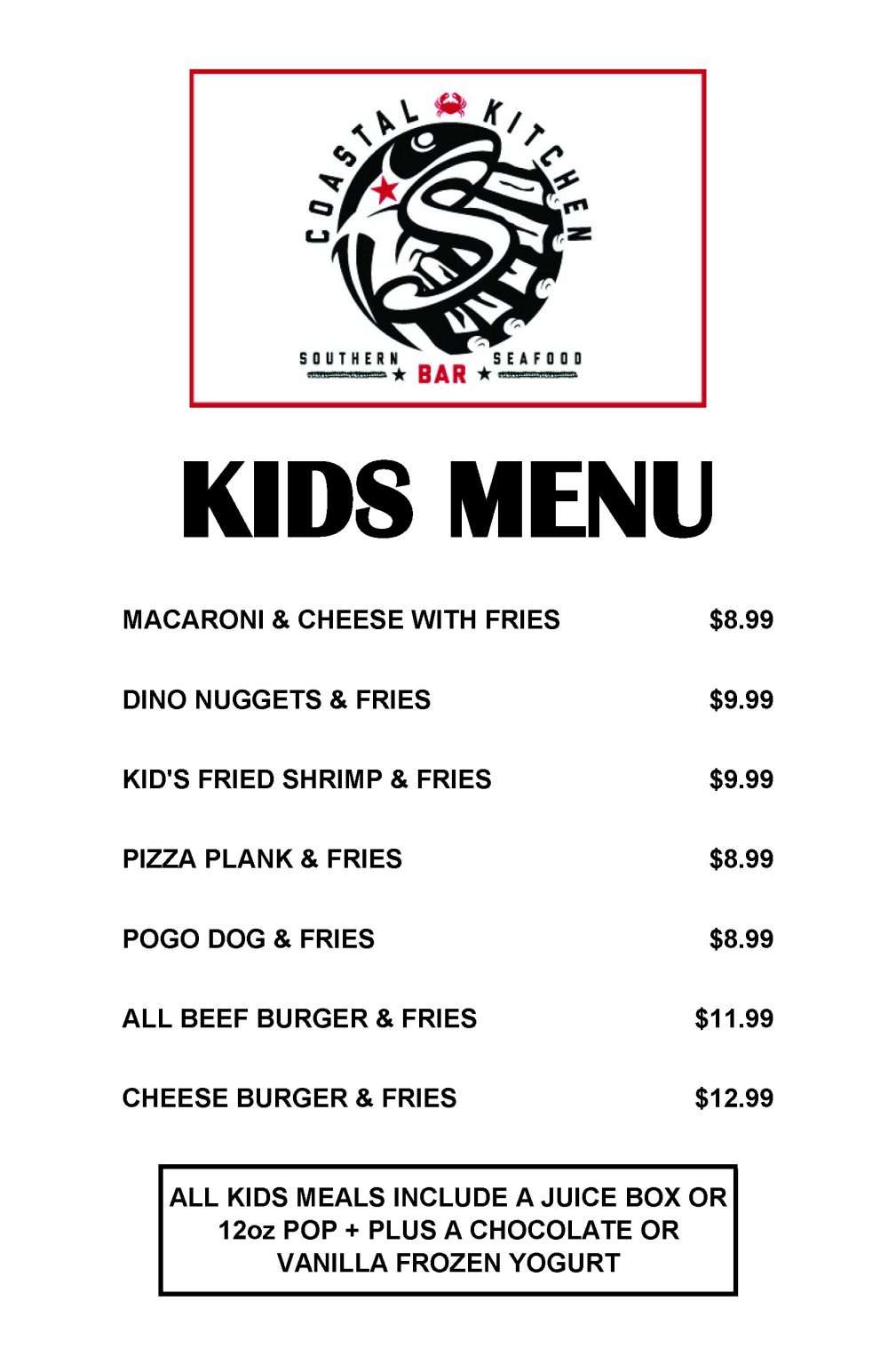 Kids Menu